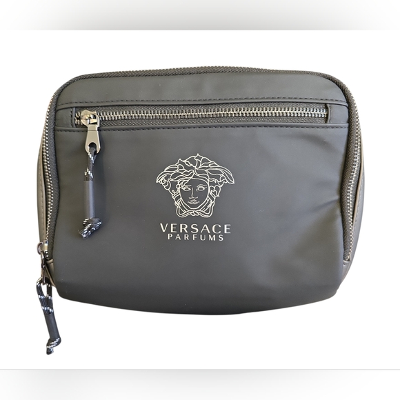 Versace | Bags | Nwot Versace Parfumsblack Toiletry Bagtravel Pouch W ...